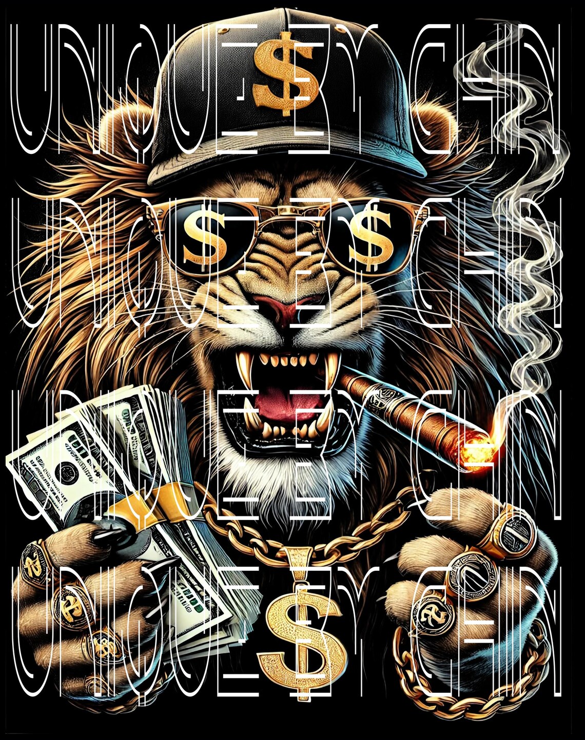 Cash Money Lion Png File Only - Etsy