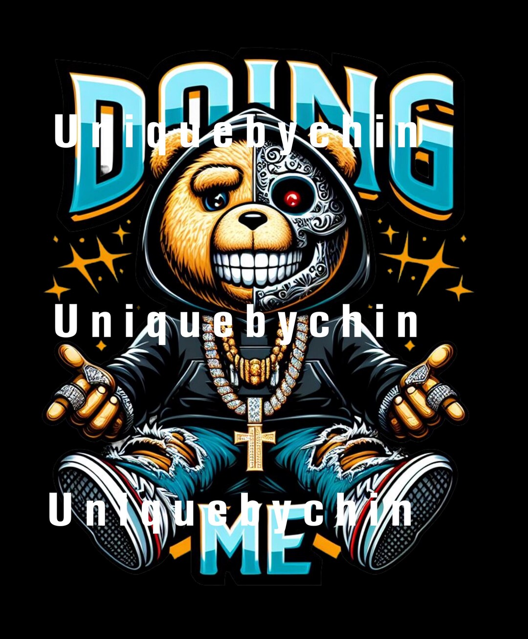 Doing Me Teddy Bear Png File - Etsy