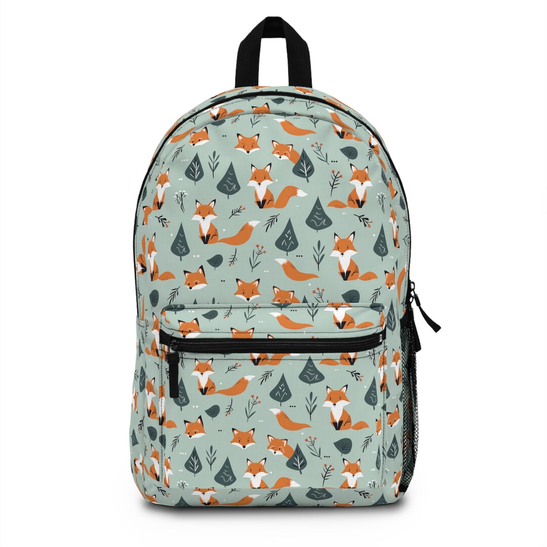 Custom Fox Backpack Waterproof, Trendy, Aesthetic Backpack for Girls - Etsy