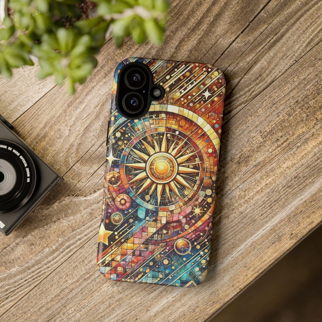 Golden Sun Mosaic Phone Case - Collage Phone Case for iPhone 16 Pro Max ...