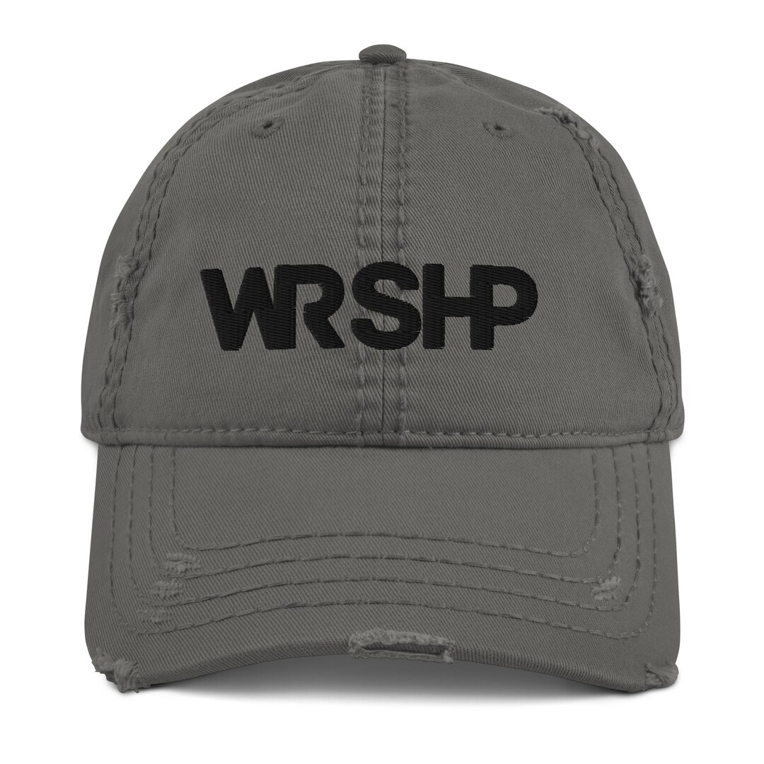 WRSHP Embroidered Distressed Dad Hat - Etsy