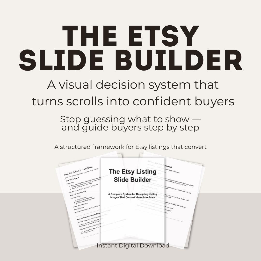 Etsy Listing Slide Builder: Visual System to Convert Views (digital ...