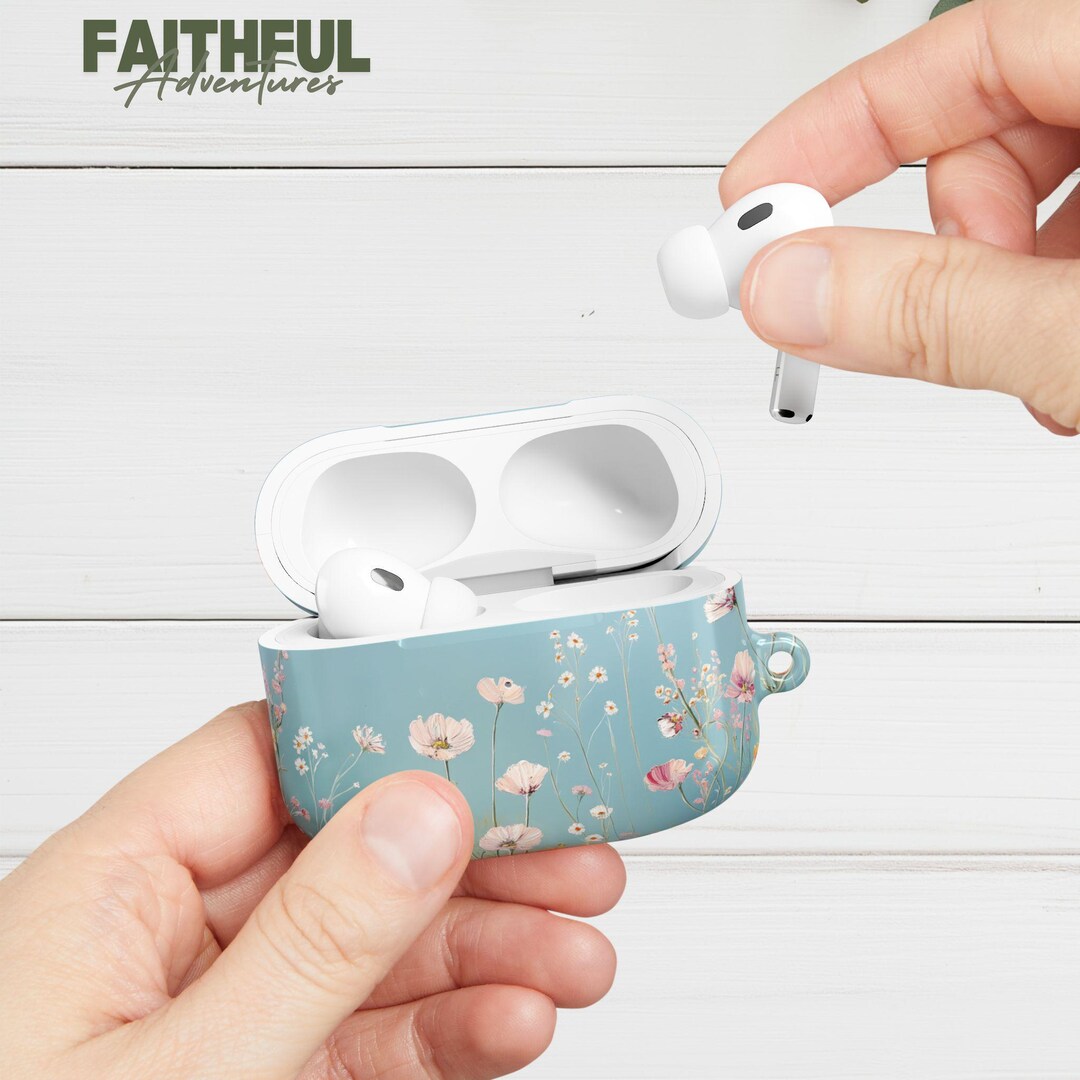 Floral Airpods Case Cute Earbud Cover Elegant Flower Design Artistic ...