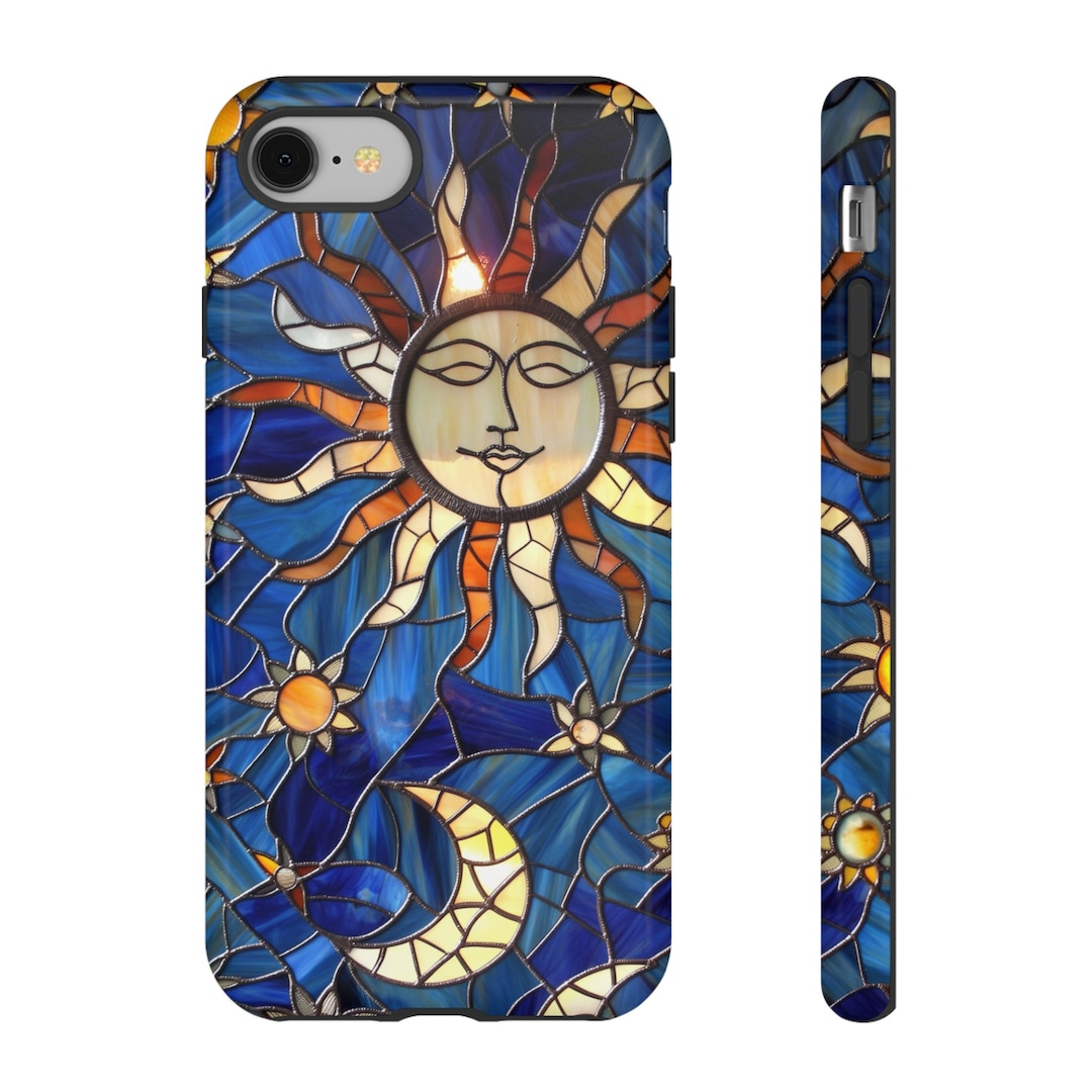 Unique Celestial Stained Glass Phone Case for iPhone 15, Pixel 8 ...