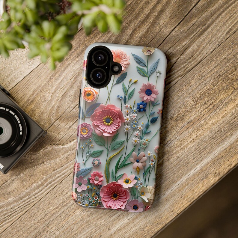 IPhone 17 Pro Max Tough Case Pressed Flower Floral Botanical Design - Etsy