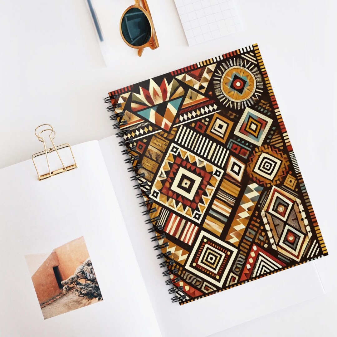 African Tribal Notebook: Geometric Pattern Journal, Ruled Line (6x8) - Etsy
