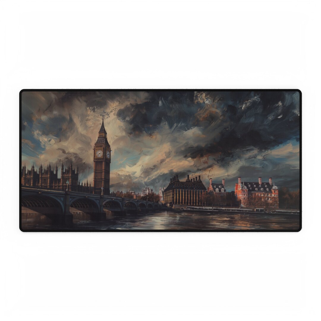 Custom Desk Pad Large Mouse Pad London Big Ben Desk Mat Gift for Him ...