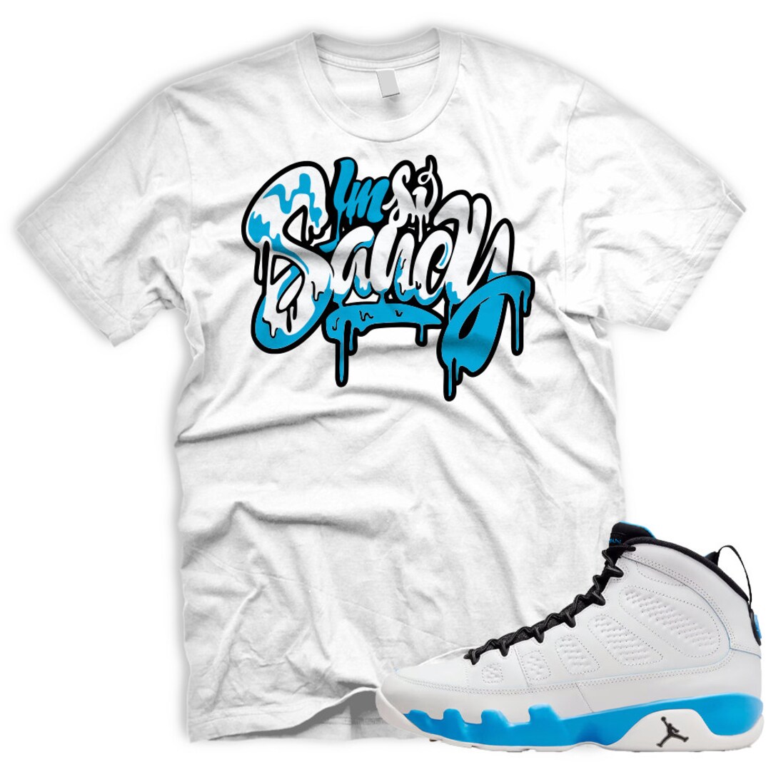 SAUCY T to Match Air J 9 Retro Powder Blue Summit White Black 2024 - Etsy