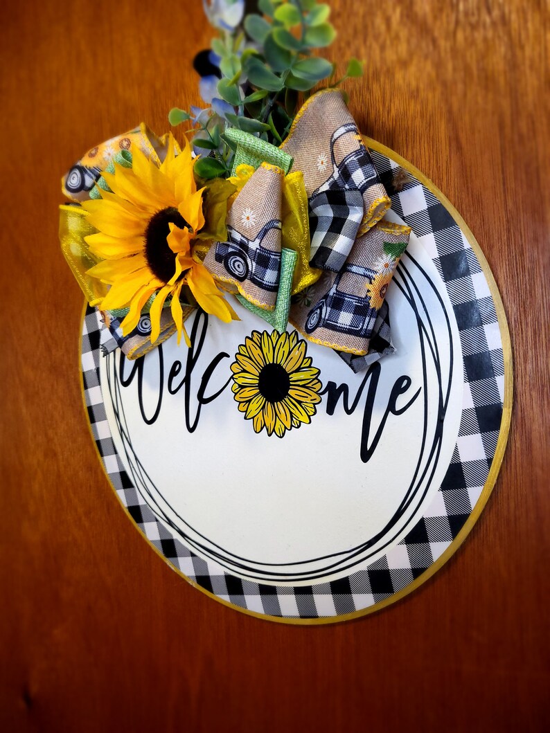 Sunflower Welcome Sign - Etsy