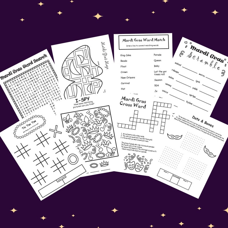 Mardi Gras Activity - Etsy