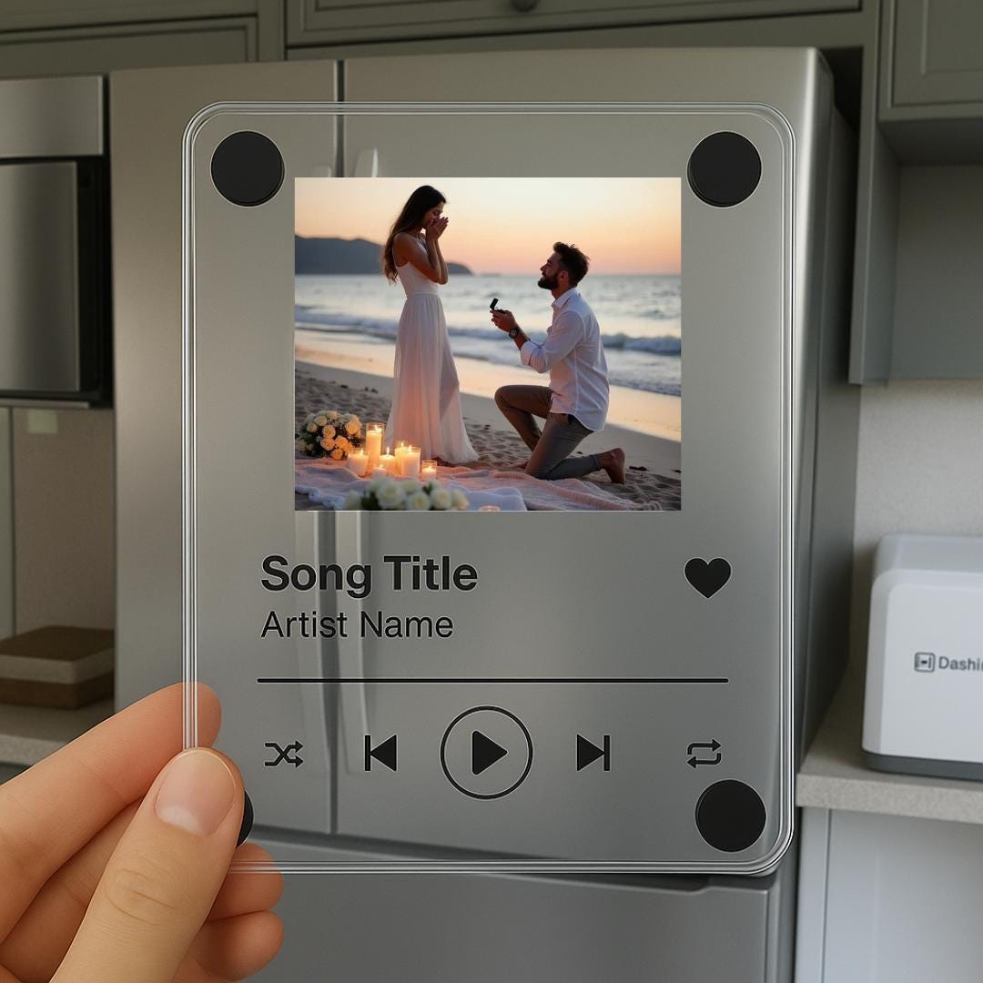Acrylic Song Plaque With Custom Photo and Favorite Track – Music Lover ...