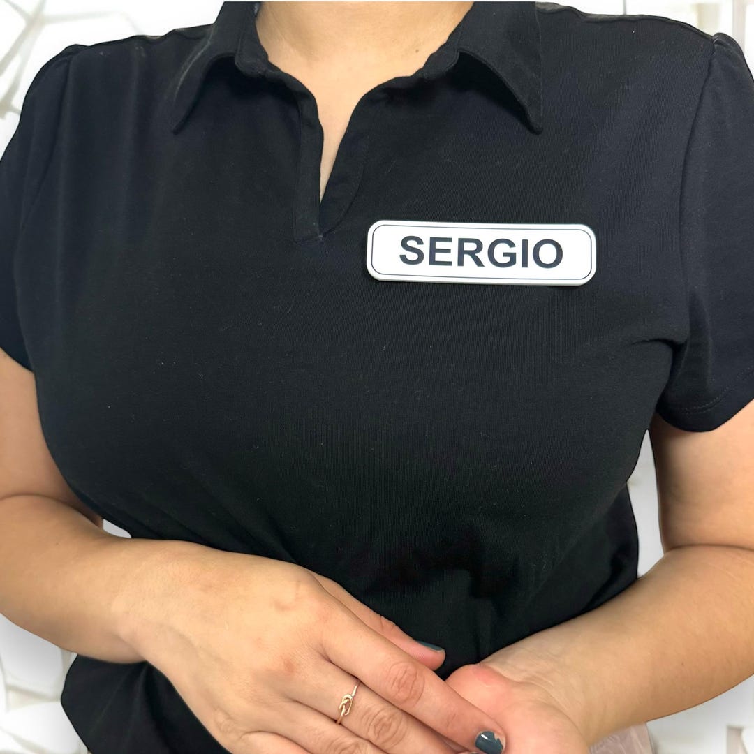 Custom Name Badge Pin for Office | Events or School | Personalized Name ...