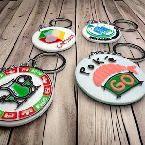 Custom Logo Keychain up to 4 Colors - Etsy