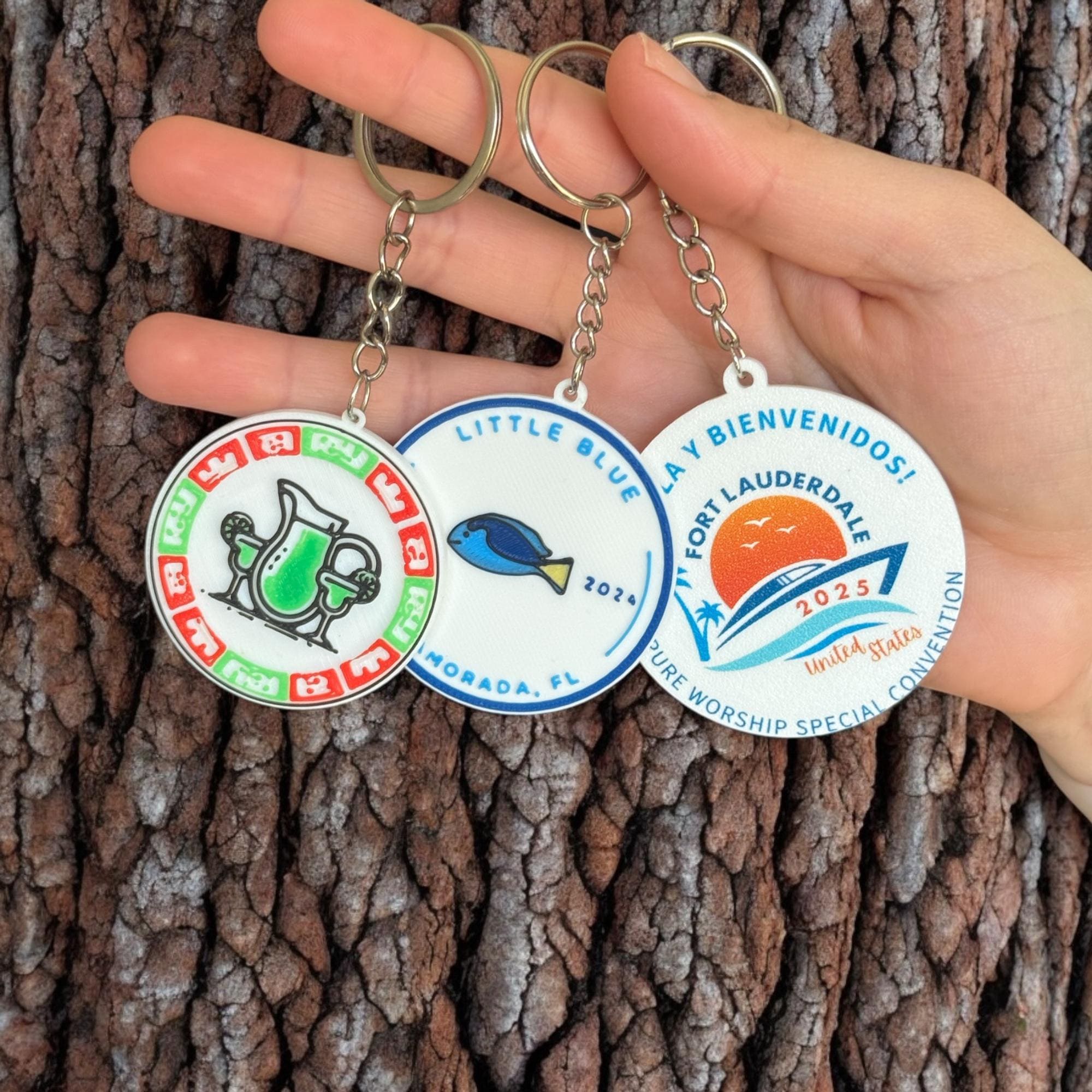 Custom Logo Keychains, 3D & UV Printing, Promotional Key Tags - Etsy
