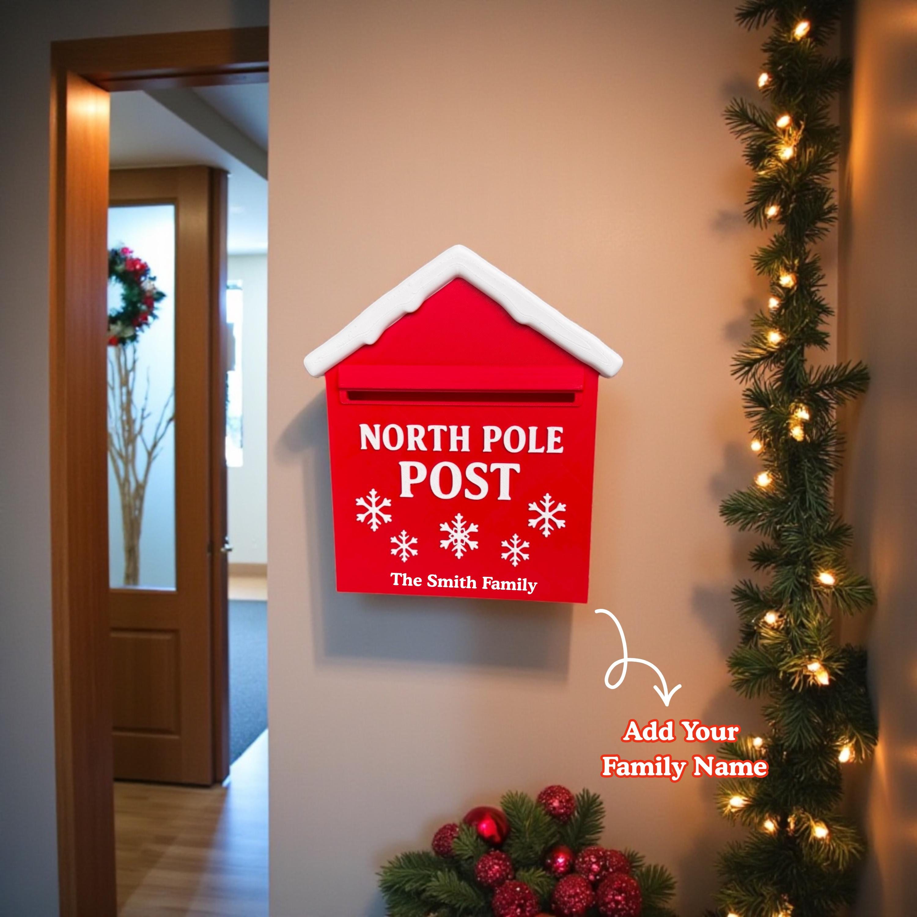 North Pole Post Mailbox – 3D Printed, 3M Wall-mount Elf Prop - Etsy