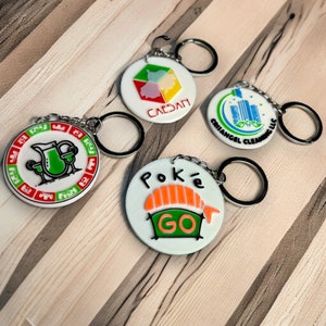 Custom Logo Keychain up to 4 Colors - Etsy
