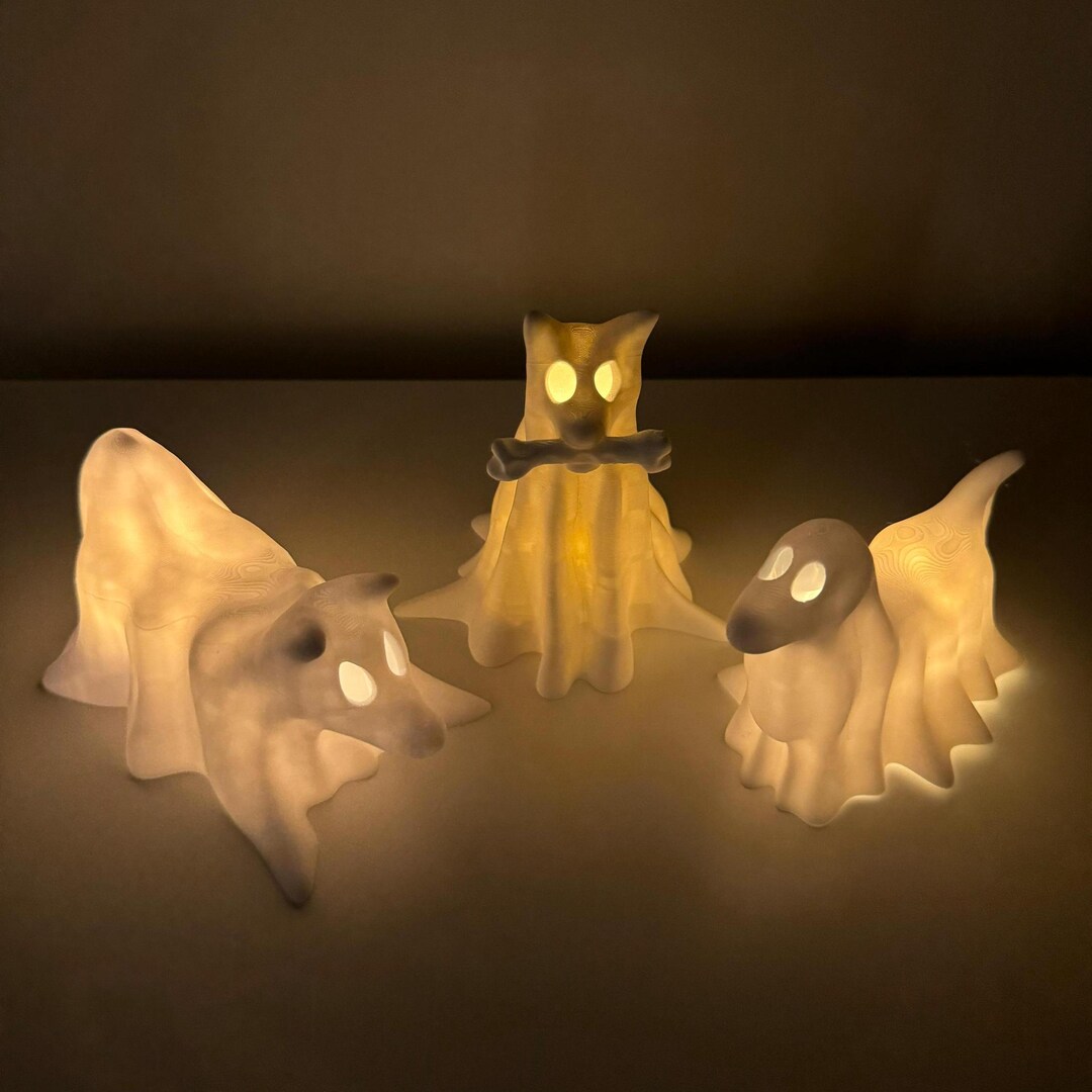 Ghost Dog Halloween LED Lights - Spooky Pet Lover Decor for Home - Dog ...