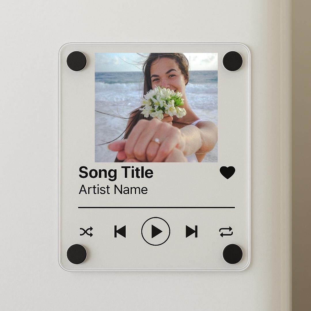 Personalized Song Plaque Magnet – Custom Photo Acrylic Keepsake - Etsy