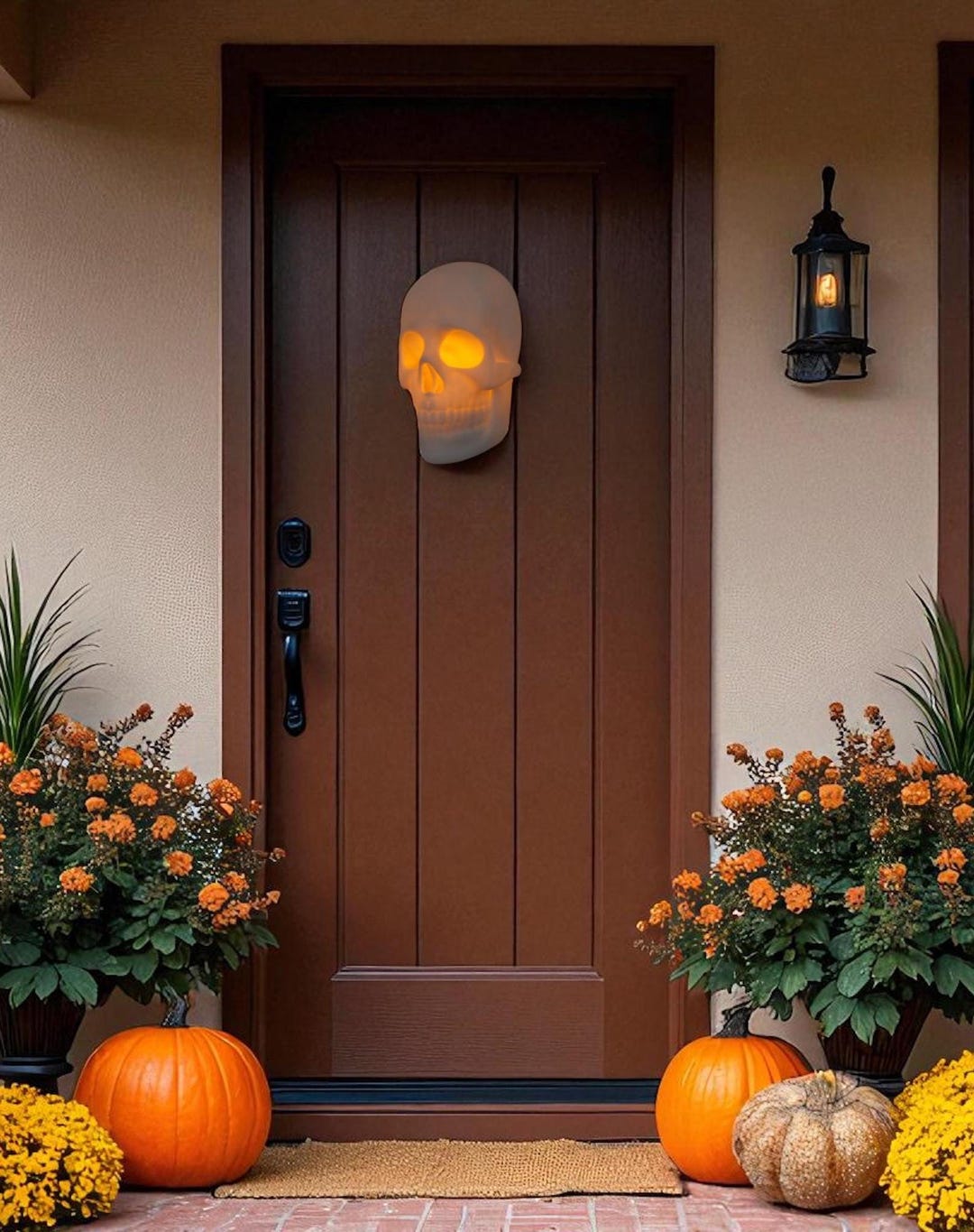 Skull Wall Sconces With LED Tealight, 3D Printed Halloween Props for ...