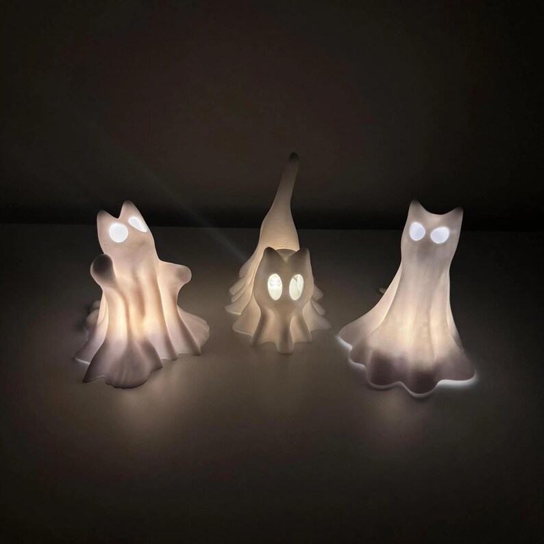 3D Printed Ghost Dog LED Light – Spooky Halloween Decor - Etsy