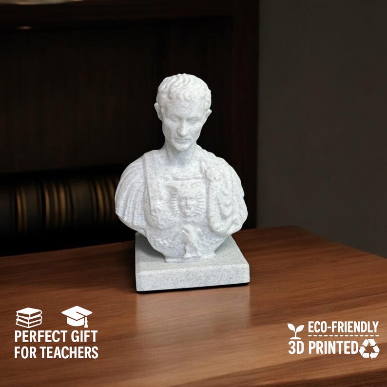Julius Caesar Pen Holder, 3D Printed Desk Decor, Includes Pencils - Etsy