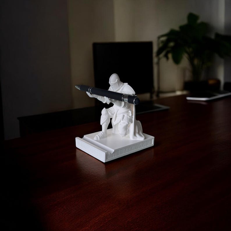 Bronze Knight Pen Holder, Custom Engraved Pen, Desk Decor - Etsy