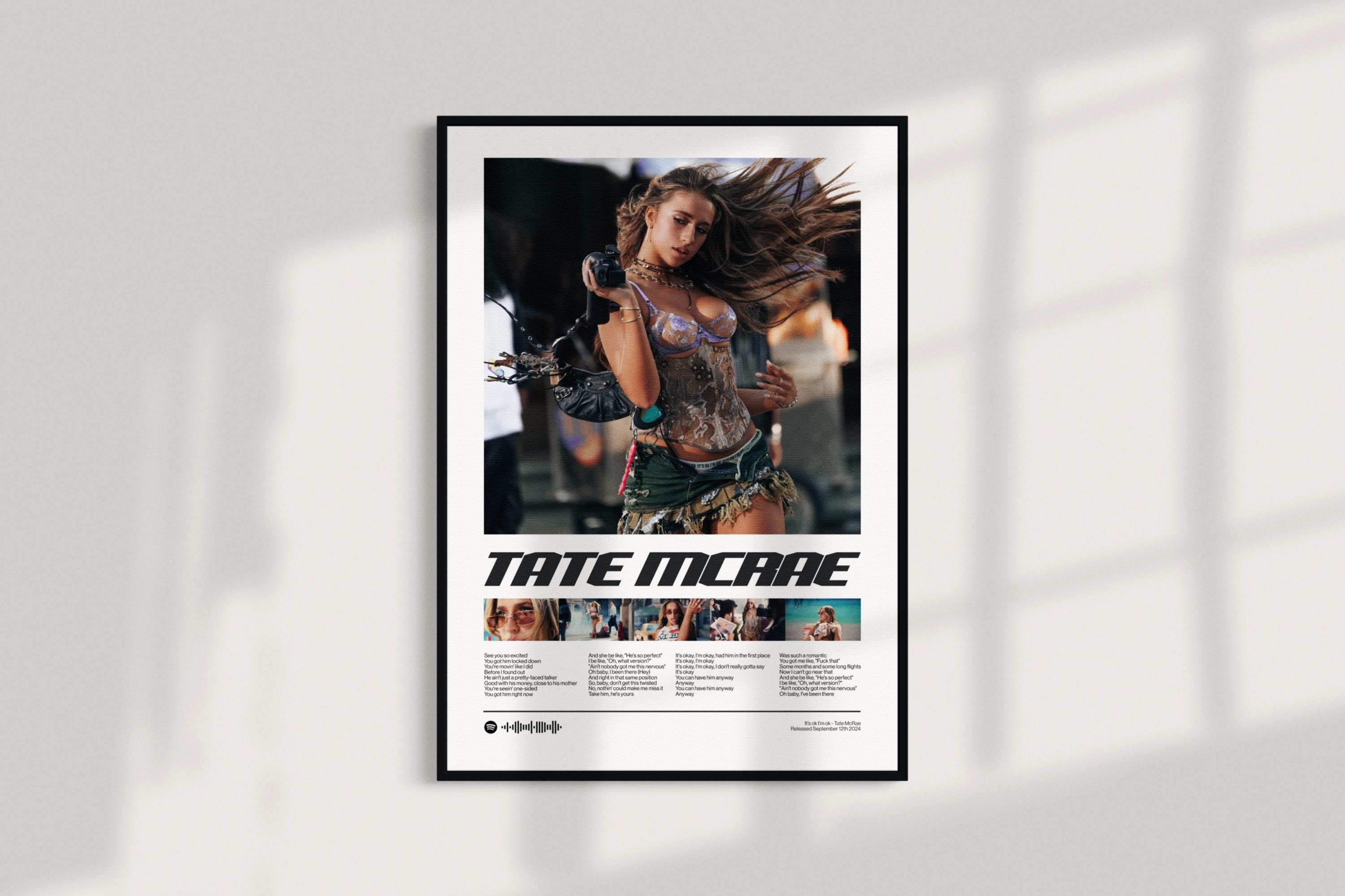 Tate Mcrae - It's Ok I'm Ok Single Wall Art | Music Video Poster ...