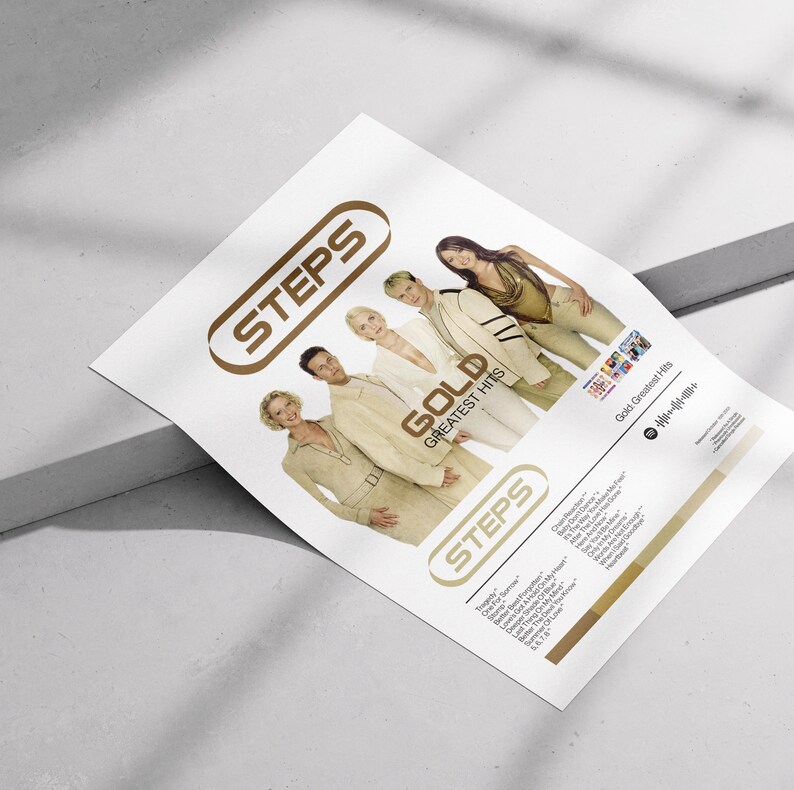 Steps - Gold Greatest Hits Album Poster | Music Print | 2001 Pop - Etsy