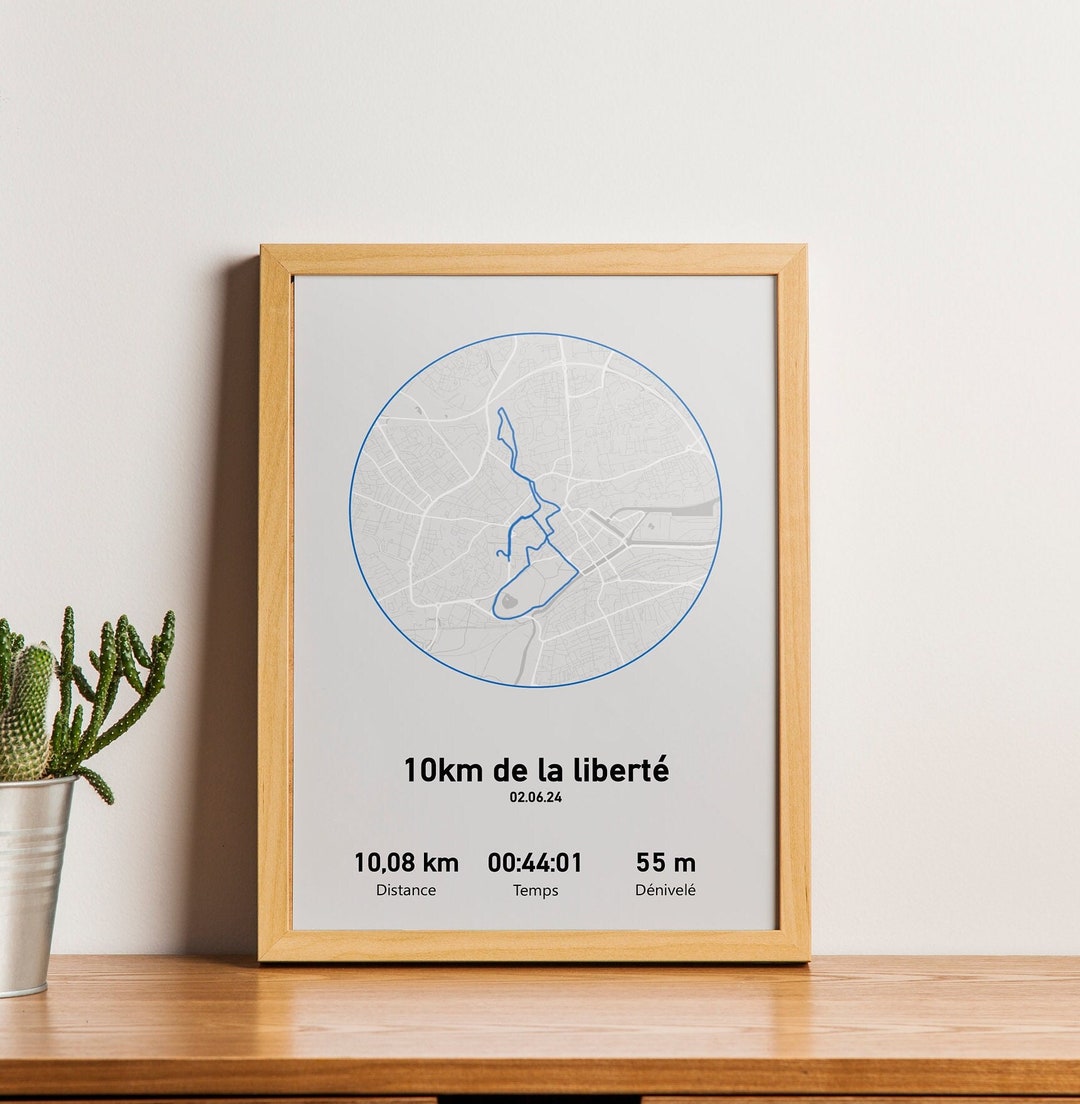 Personalized Running Poster Strava Statistics 10km Half Marathon Trail ...