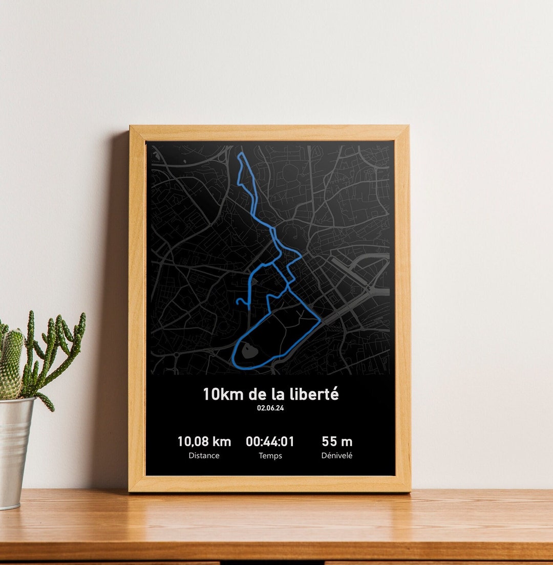 Personalized Running Poster Strava Statistics 10km Half Marathon Trail ...