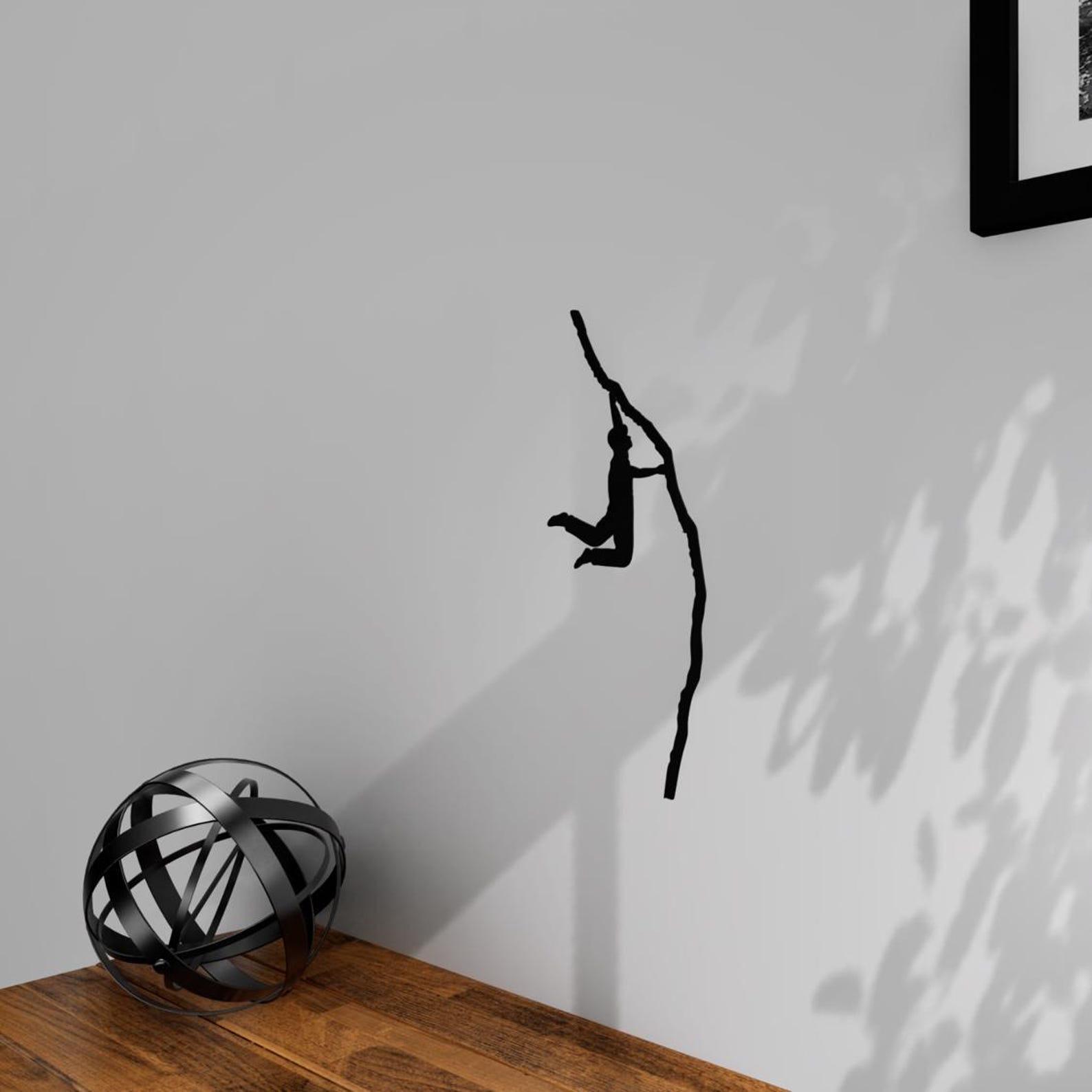 Minimalist Climbing Wall Decoration - Hanging With Two Hands - 100% ...