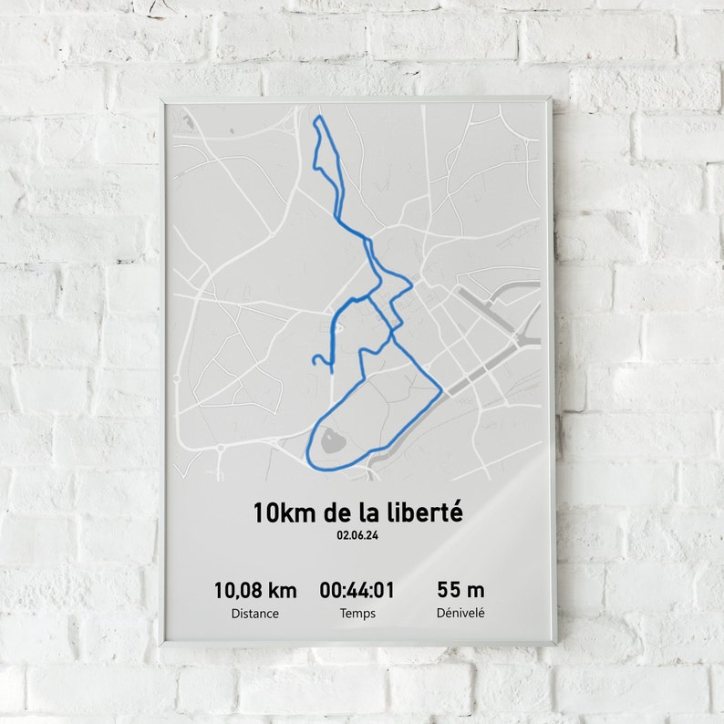 Personalized Running Poster Strava Statistics 10km Half Marathon Trail ...