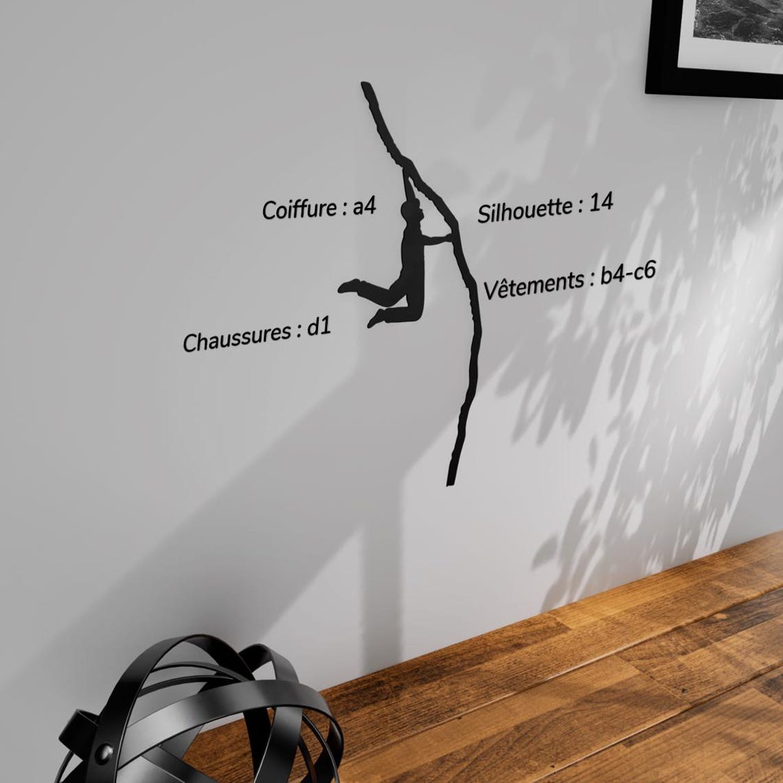 Minimalist Climbing Wall Decoration - Hanging With Two Hands - 100% ...