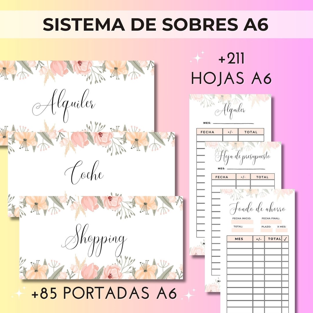 A6 Envelope System Budget Planner Budget Planner, Cover Tracker ...