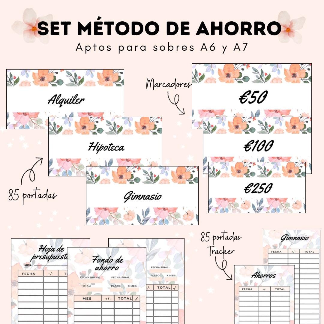 Complete Set of 85 Templates for Starting a Savings Method With ...