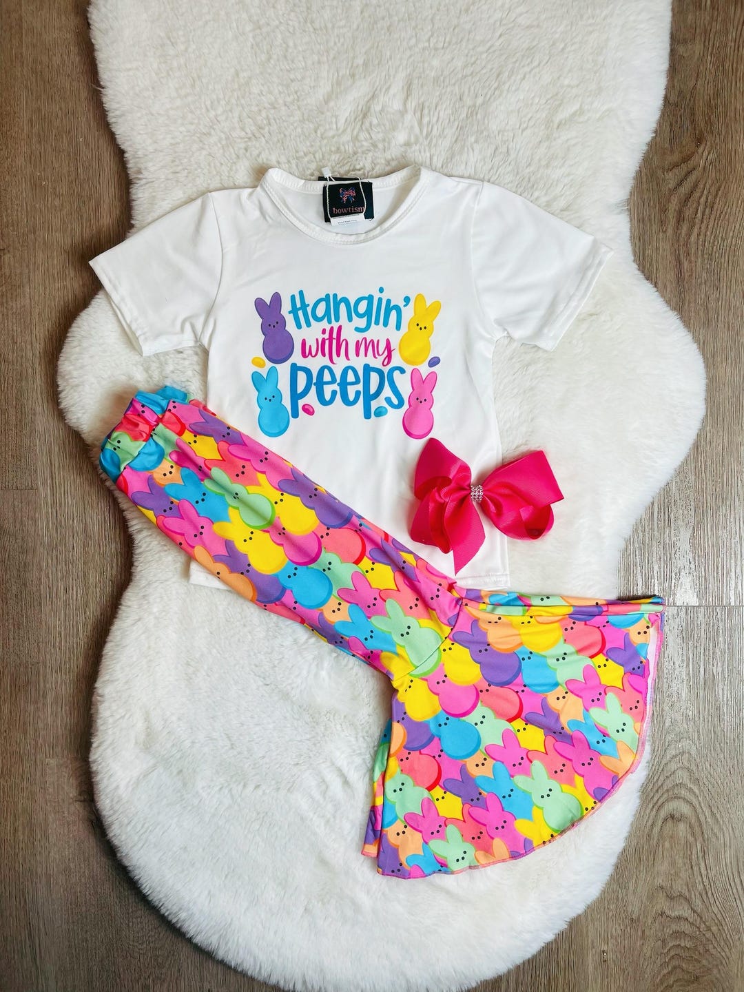 Girls Peeps Outfit, Hangin With My Peeps, Girls Easter Dress, Easter ...