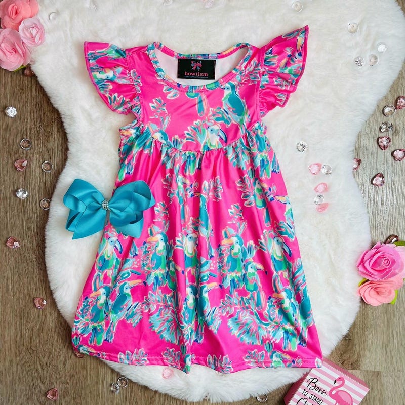 Pink Bow Toddler Dress - Etsy