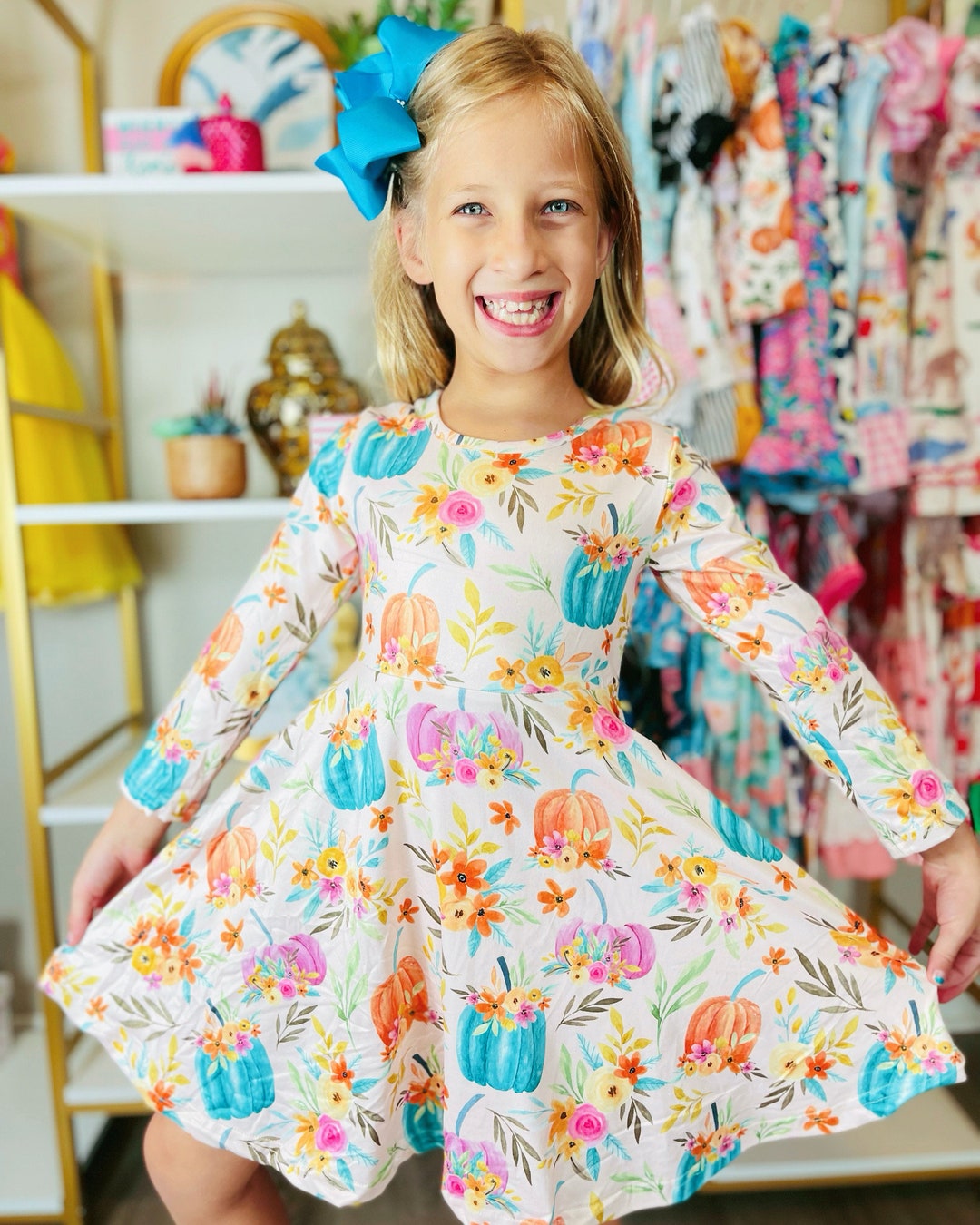 Girls Fall Dress, Fall Outfits for Girls, Girls Halloween Dress, Girls ...