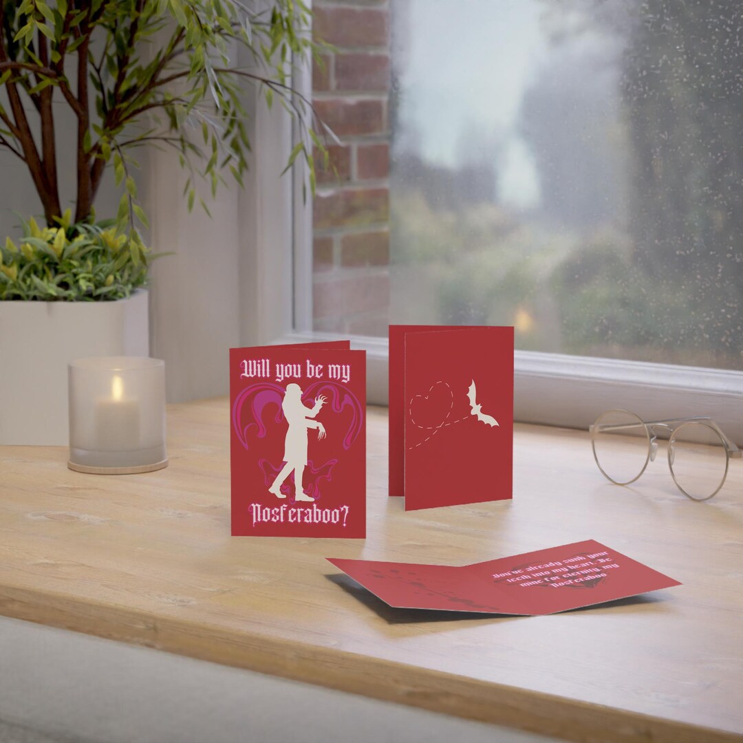 Custom Name, Nosferatu Valentine Greeting Card, Spooky Holiday, Unique ...