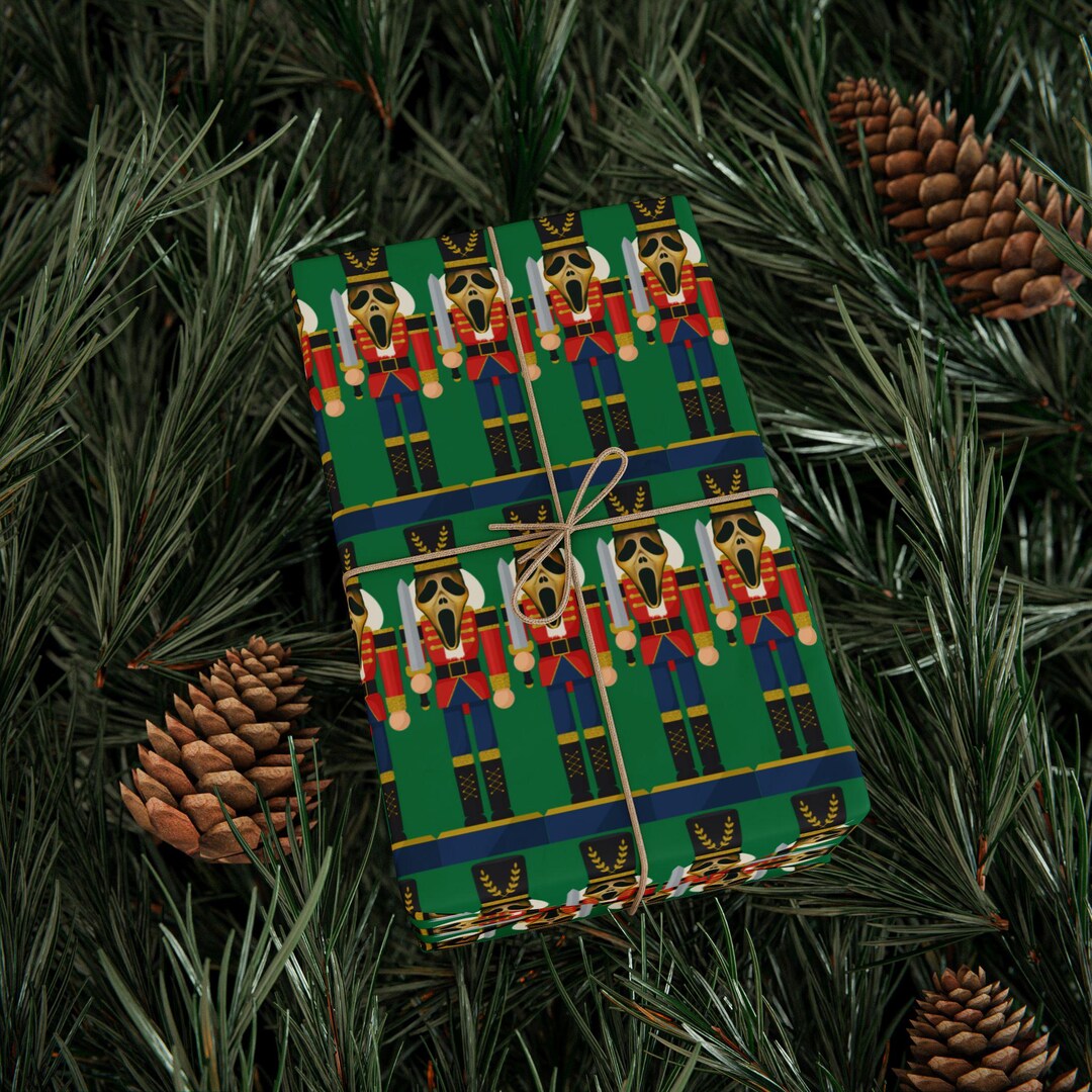 Scream Face Wrapping Paper Spooky Ghost Nutcracker - Etsy