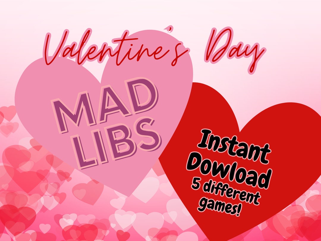 Valentine's Day Digital Mad Libs Game Bundle With Speed Reference Guide ...