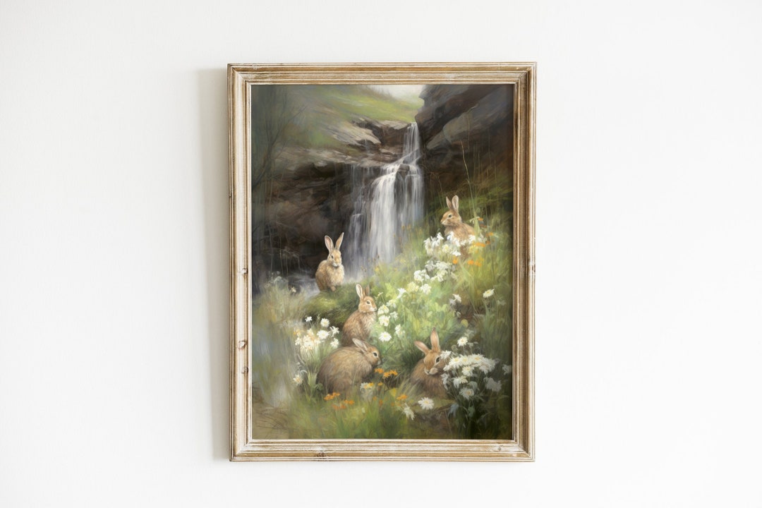 Rabbits Landscape - Etsy