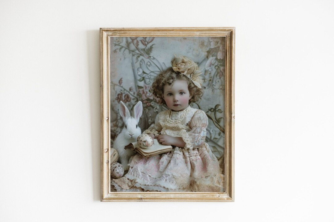 Easter Bunny Wall Art, Springtime Home Decor, Whimsical Bunny ...