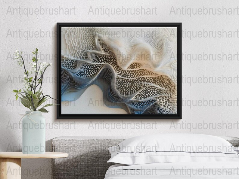 Parametric Wall Art Abstract Waves Wall Art, 3D Layered Design Print ...
