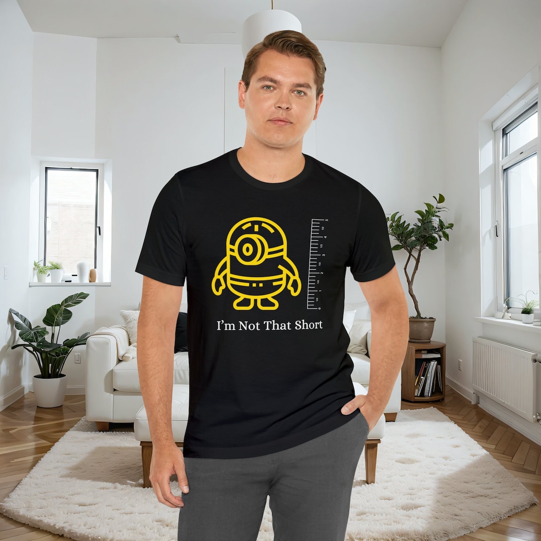Cartoon Funny Short Person Tee Shirt for Short People Short Joke Funny ...