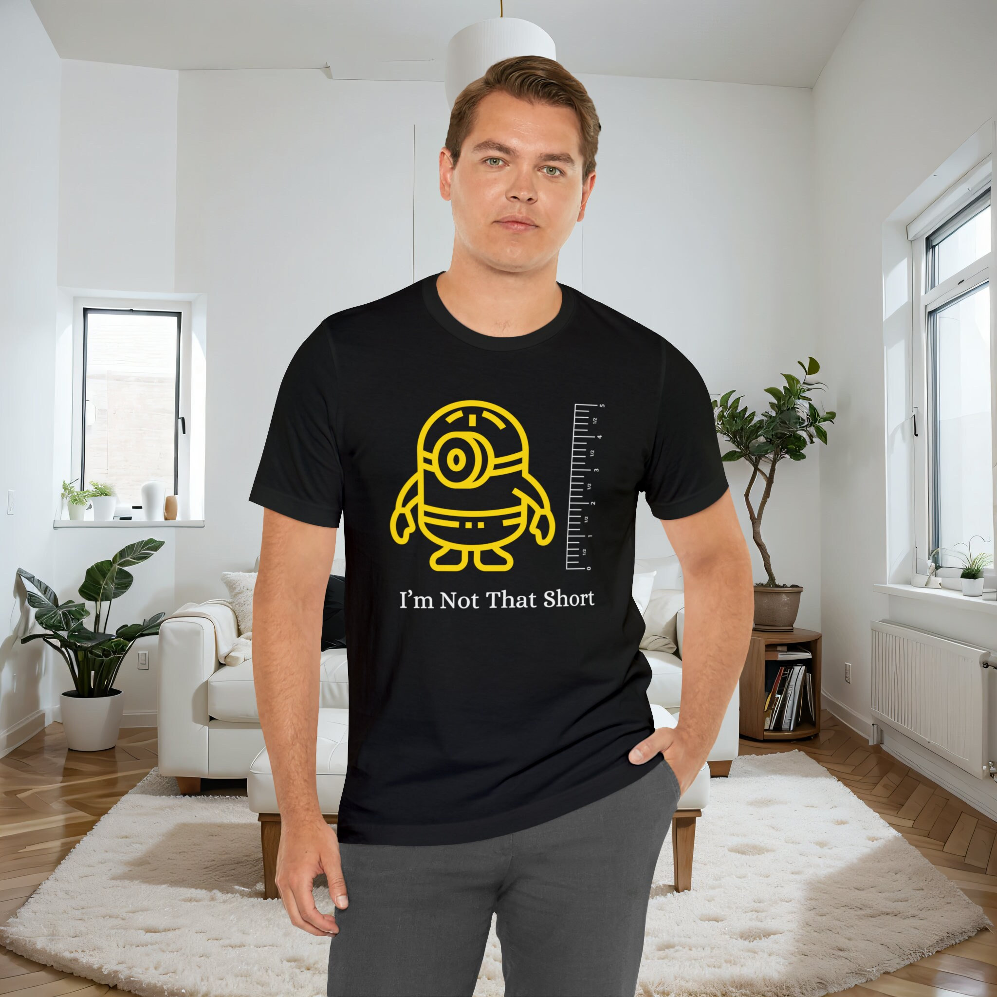 Cartoon Funny Short Person Tee Shirt for Short People Short Joke Funny ...