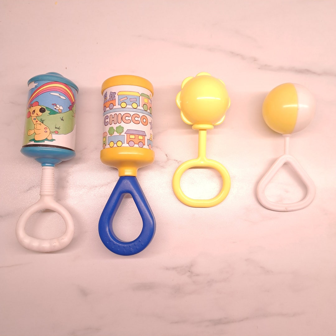 Various Hand Rattles for Babies, From the 1970s, Including the Chicco ...