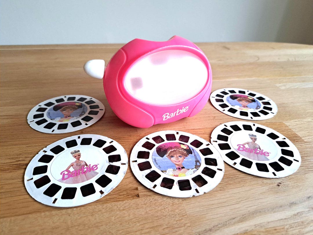 Barbie View Master 3D, Rare 1999 Including Barbie 5 Reels, Pink Musical ...