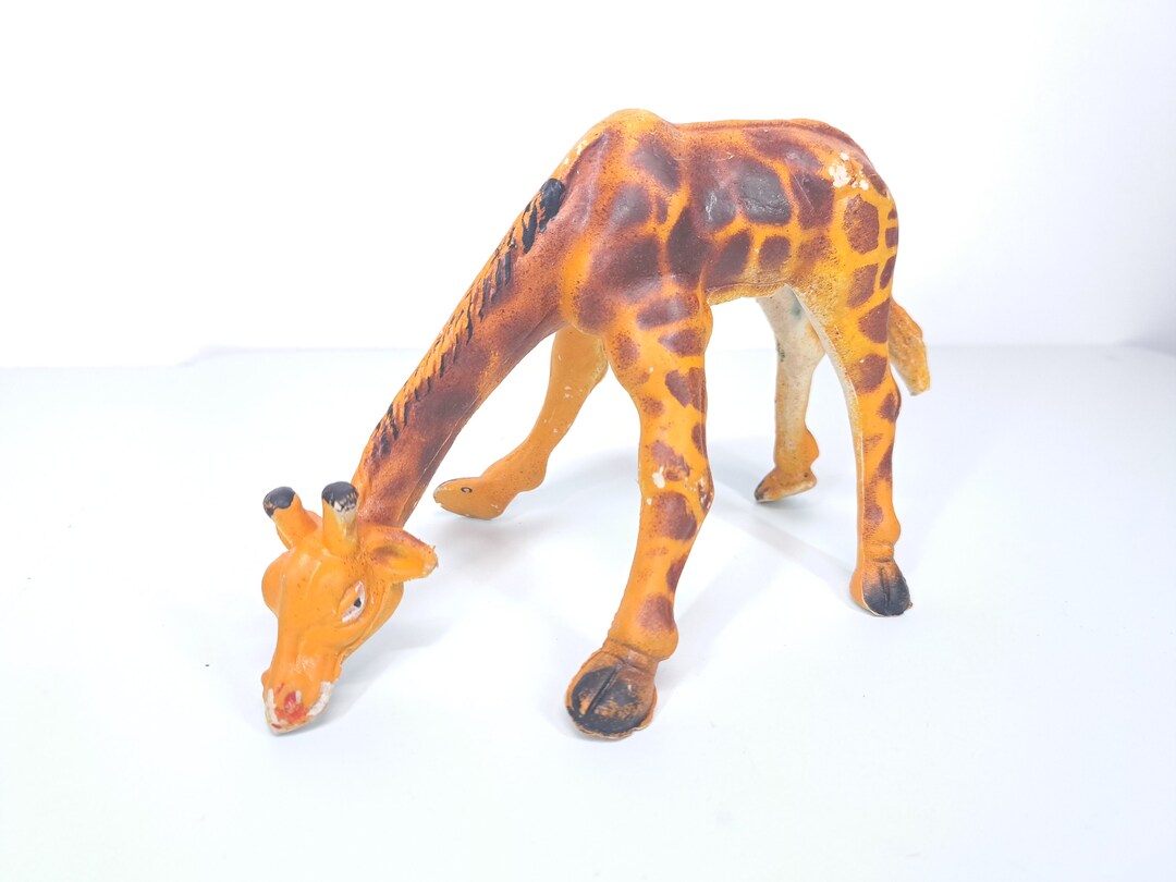 Vintage Rubber Giraffe, Very Flexible and Flexible Vinyl +- 14cm From ...
