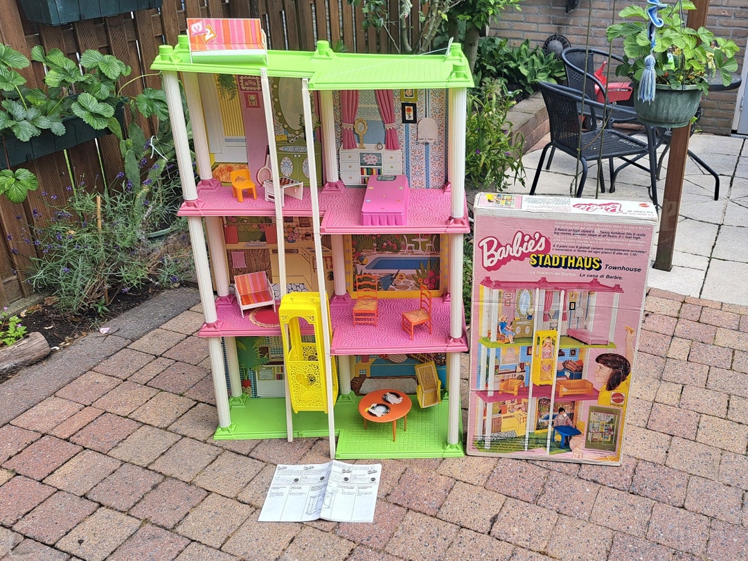 Barbie Huis 1975 in Zeer Goede Conditie. in Originele Doos. Met Meubels ...